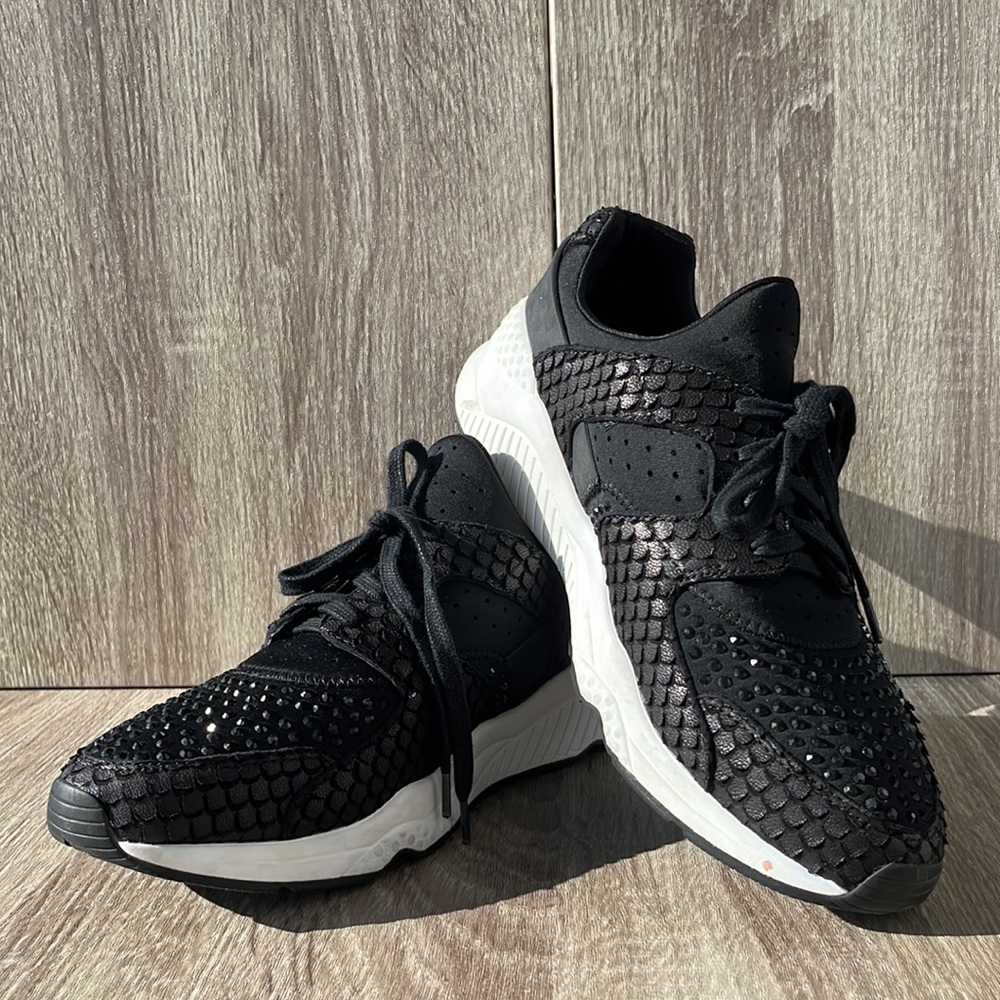 Ash ‘Mood’ Crystal-Embellished/Snake-Effect Leather N… - Gem